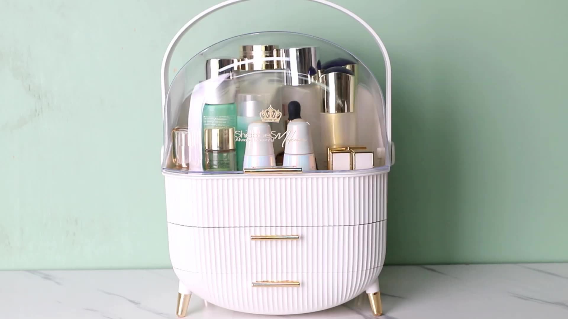 Fashion Big Capacity Cosmetic Storage Box Waterproof Dustproof Bathroom ...