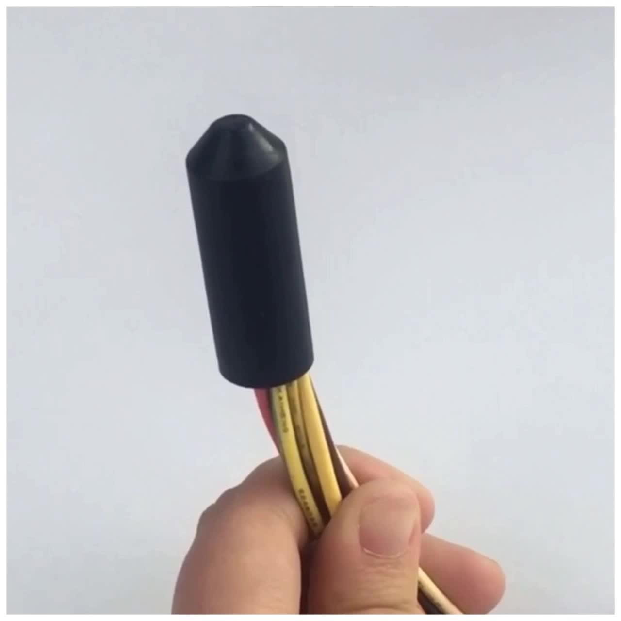 Moisture Resistant Electrical Heat Shrink Cable End Caps With Spiral ...