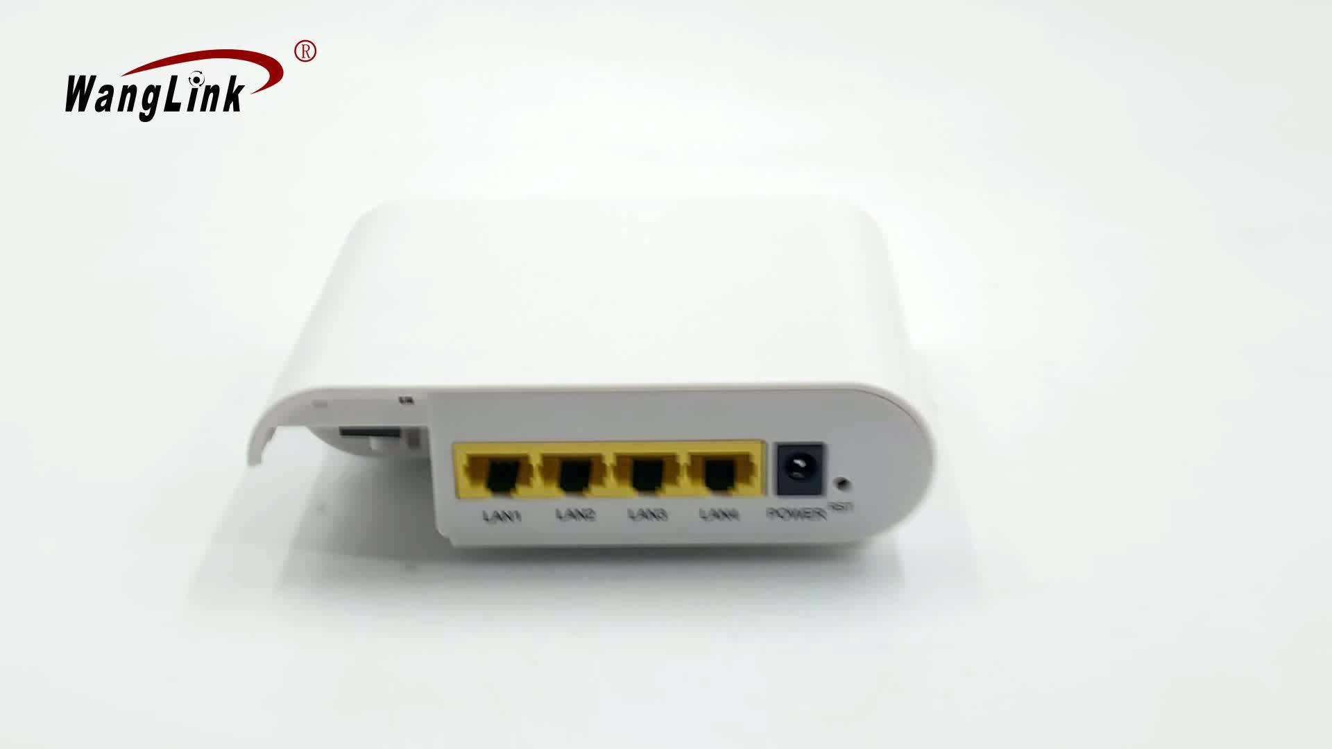 Wanglink Telecom 4 Ports 100m Onu Fiber Optic Modem - Buy Telecom Fiber ...