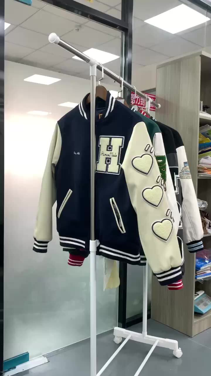 Custom Patchwork Leather Jacket Rhinestone Embroidery Patches Vintage ...