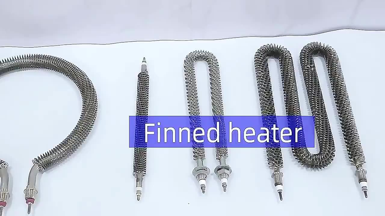 U W I Shape Finned Tubular Air Heater Tubular Heating Element Spiral ...