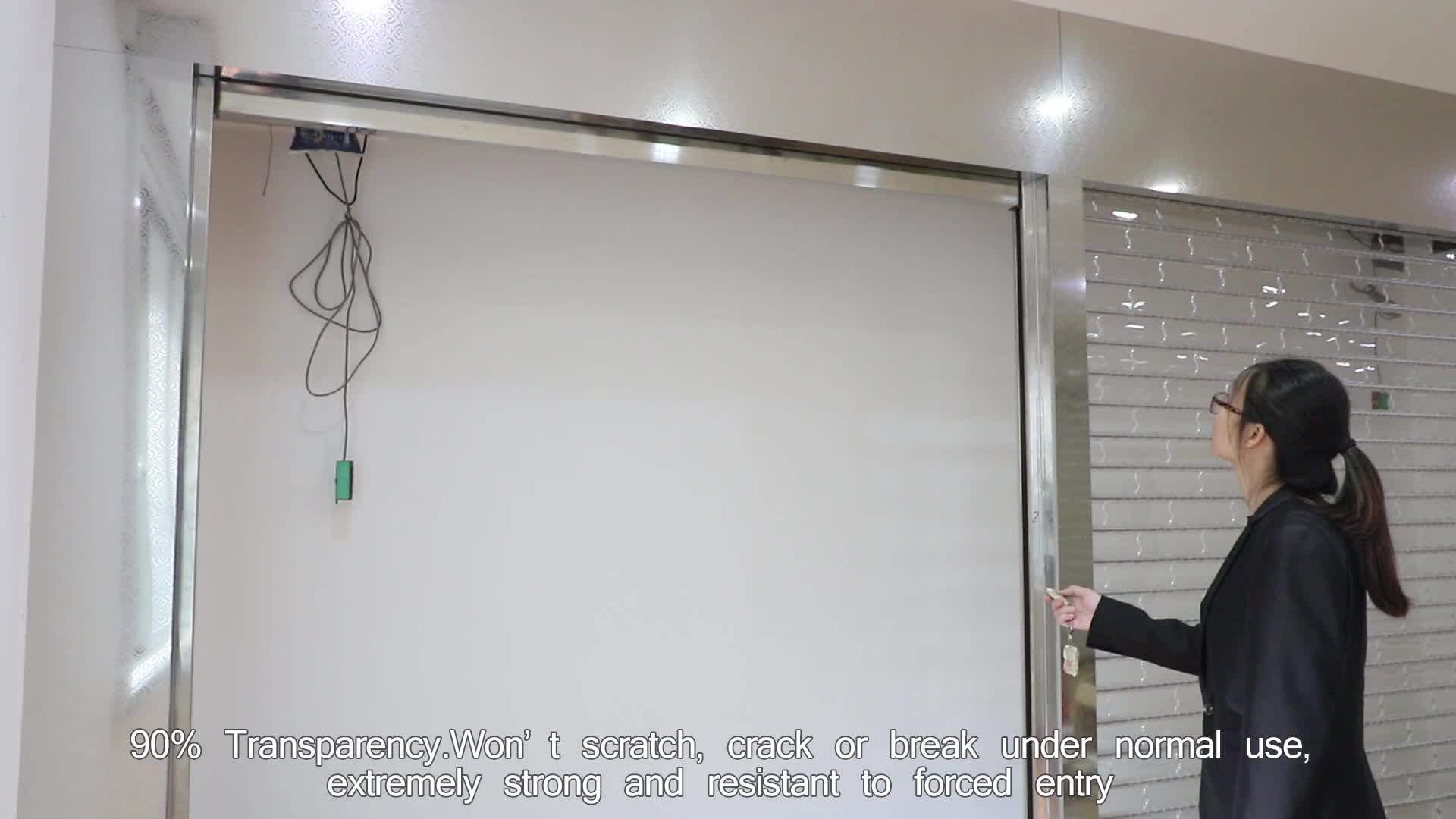 Automatic Crystal Polycarbonate Transparent Roller Shutter Door - Buy ...