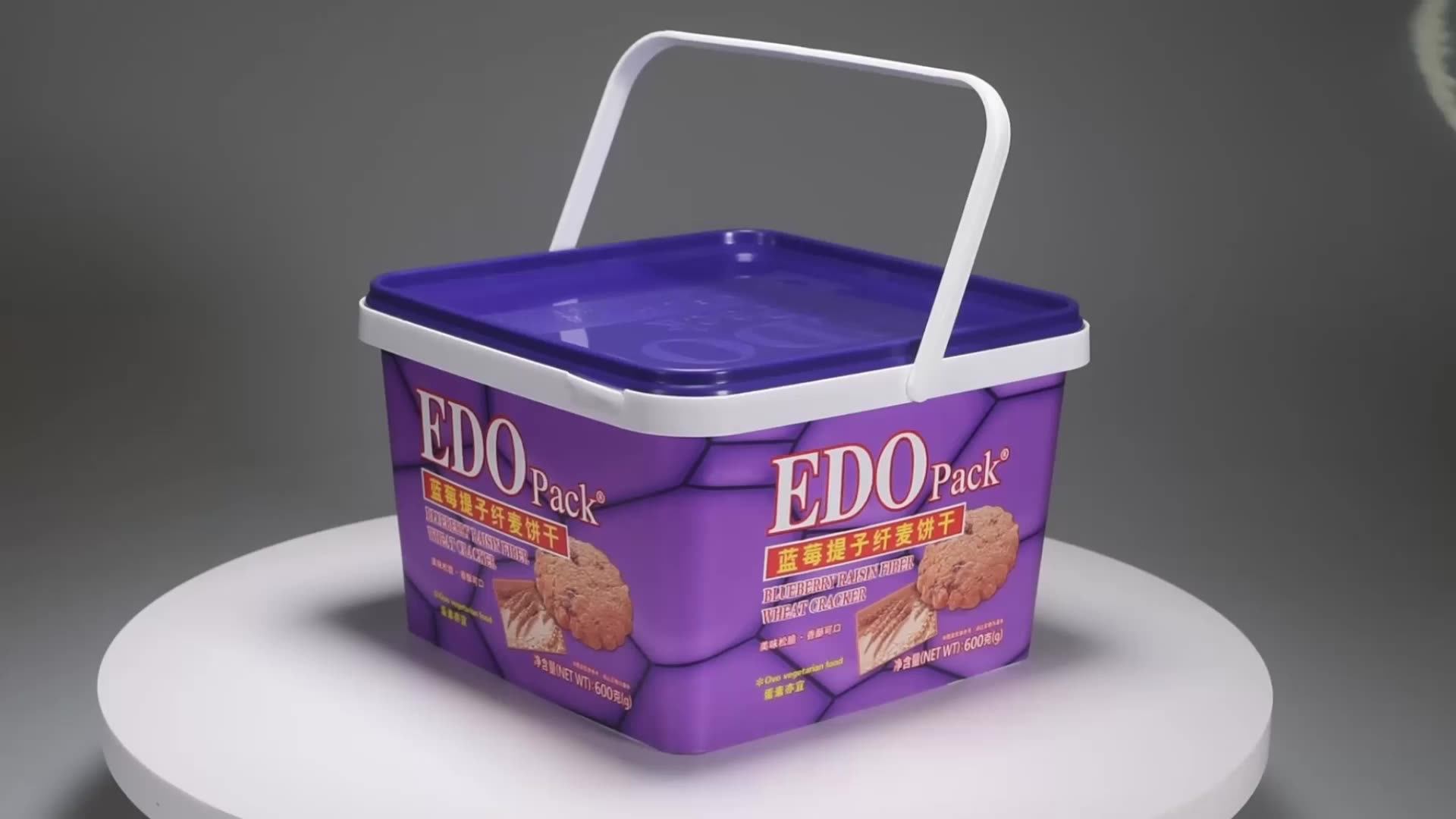 3.1l Custom Plastic Crackers Container Plastic Biscuit Packaging Boxes ...