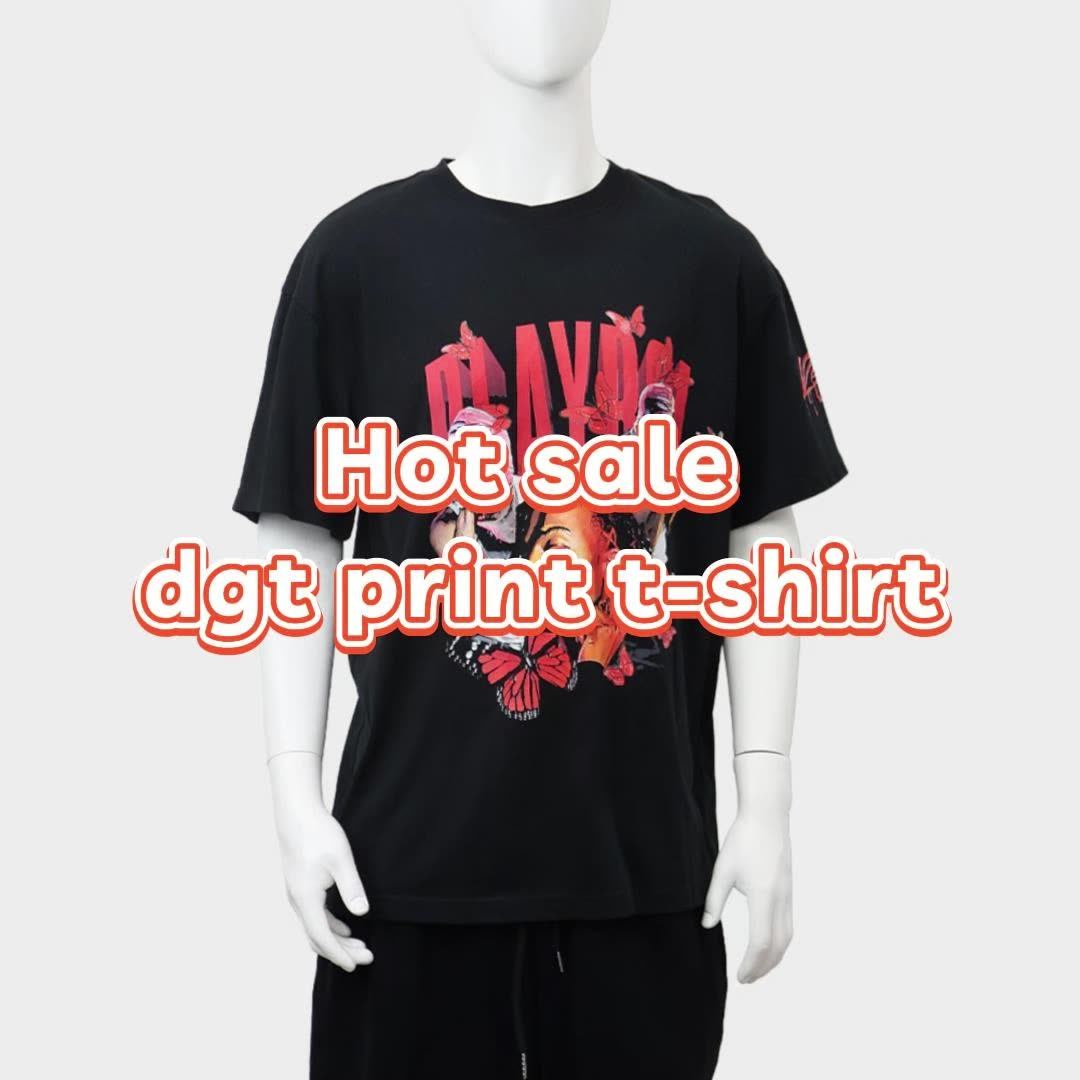 Custom Screenprint Print Logo Oversized Tshirt Stonewash T Shirt 280gsm ...