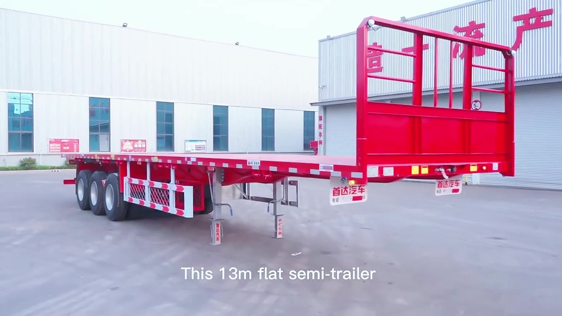 20ft 70ft Dump Container Trailer Chassis Container Transport Half ...