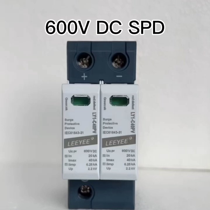 Leeyee Type2 Phase 2p 20kaa 40ka 600v Solar System Dc Spd Lightning ...