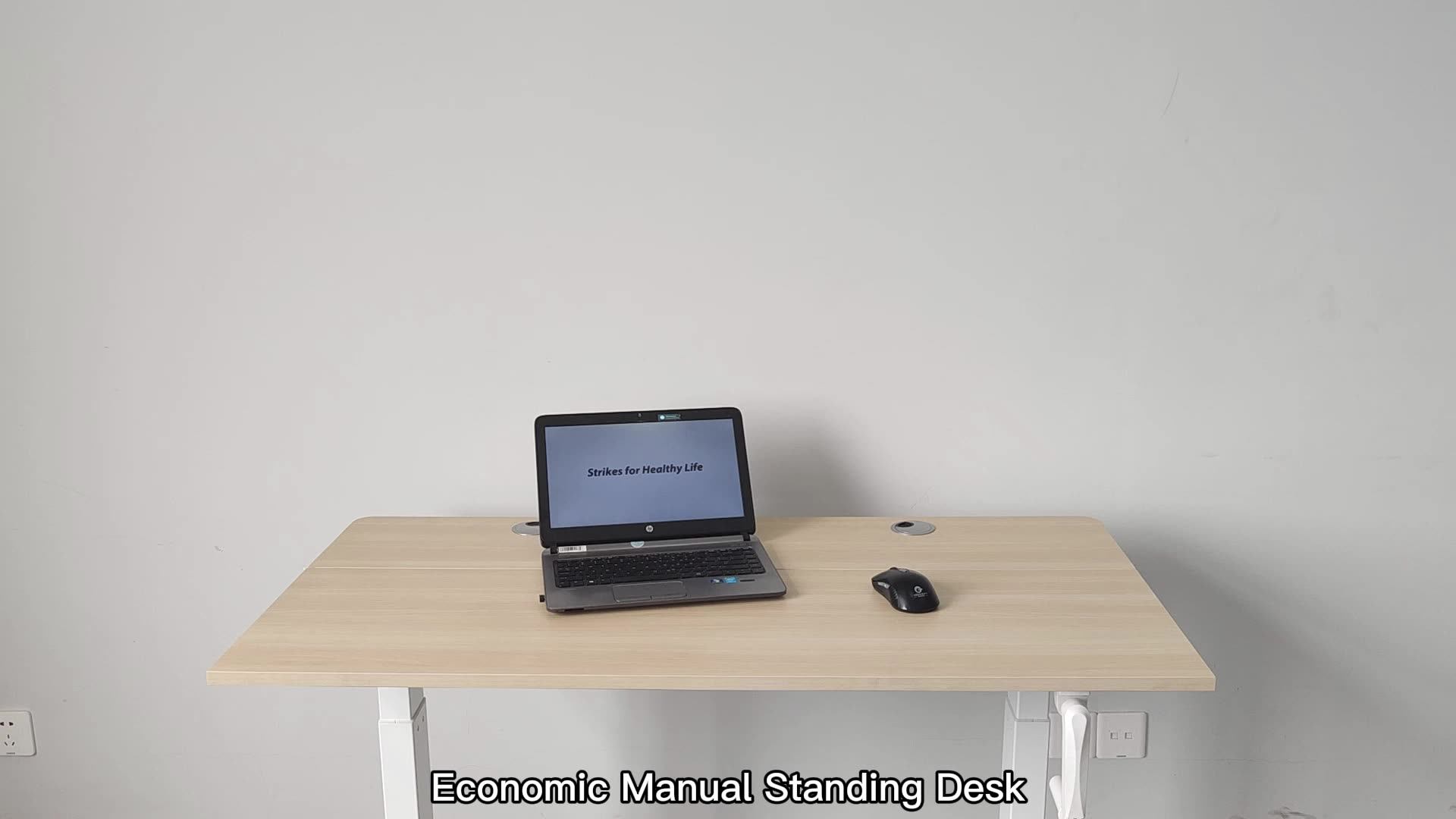 Metal Desk Frame Hand Crank Standing Desk Height Adjustable Manual ...