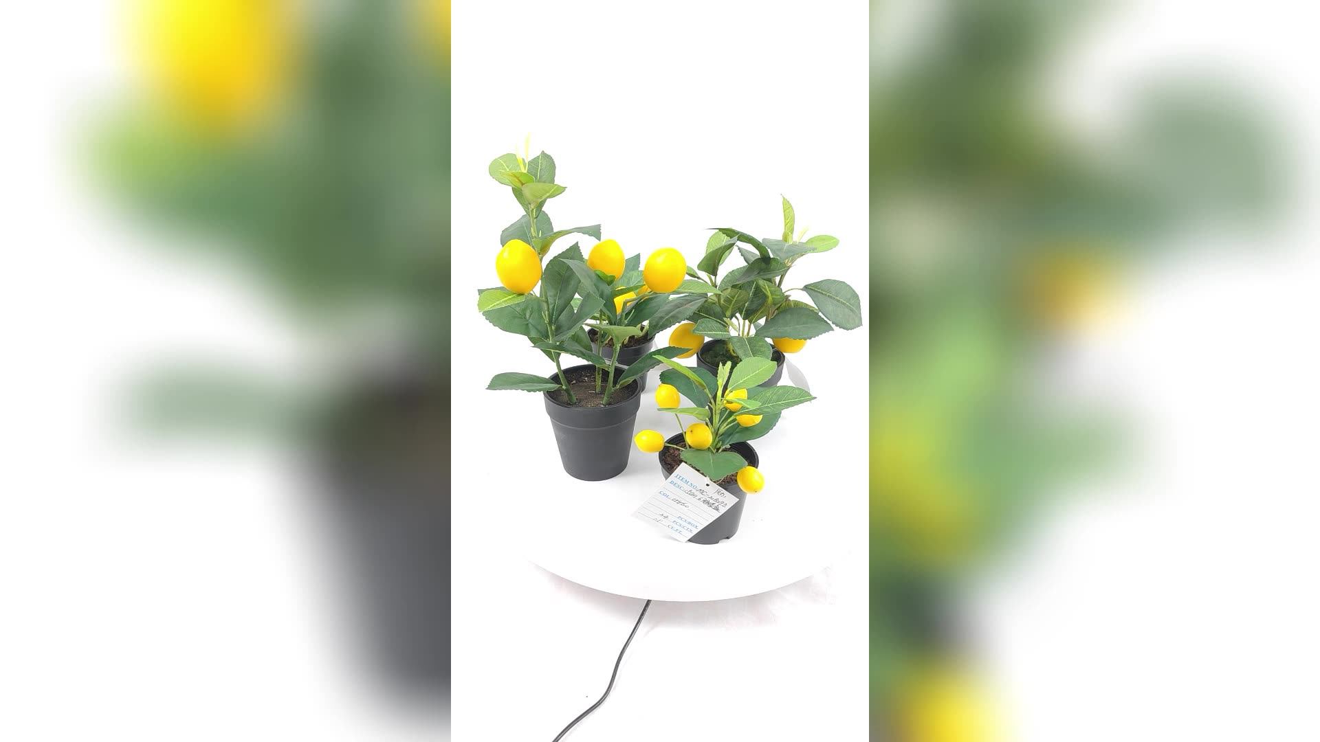 Wholesale Small Artificial Potted Lemon Tree Bonsai Fruit Plant ...