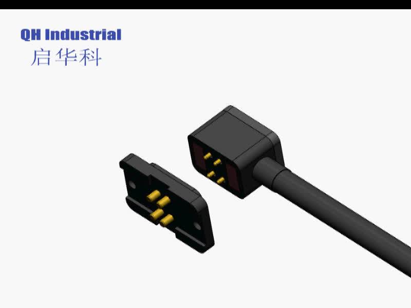 High Current 4pin Pogo Pin Magnetic 1a 2a 3a 12v Waterproof Connector ...