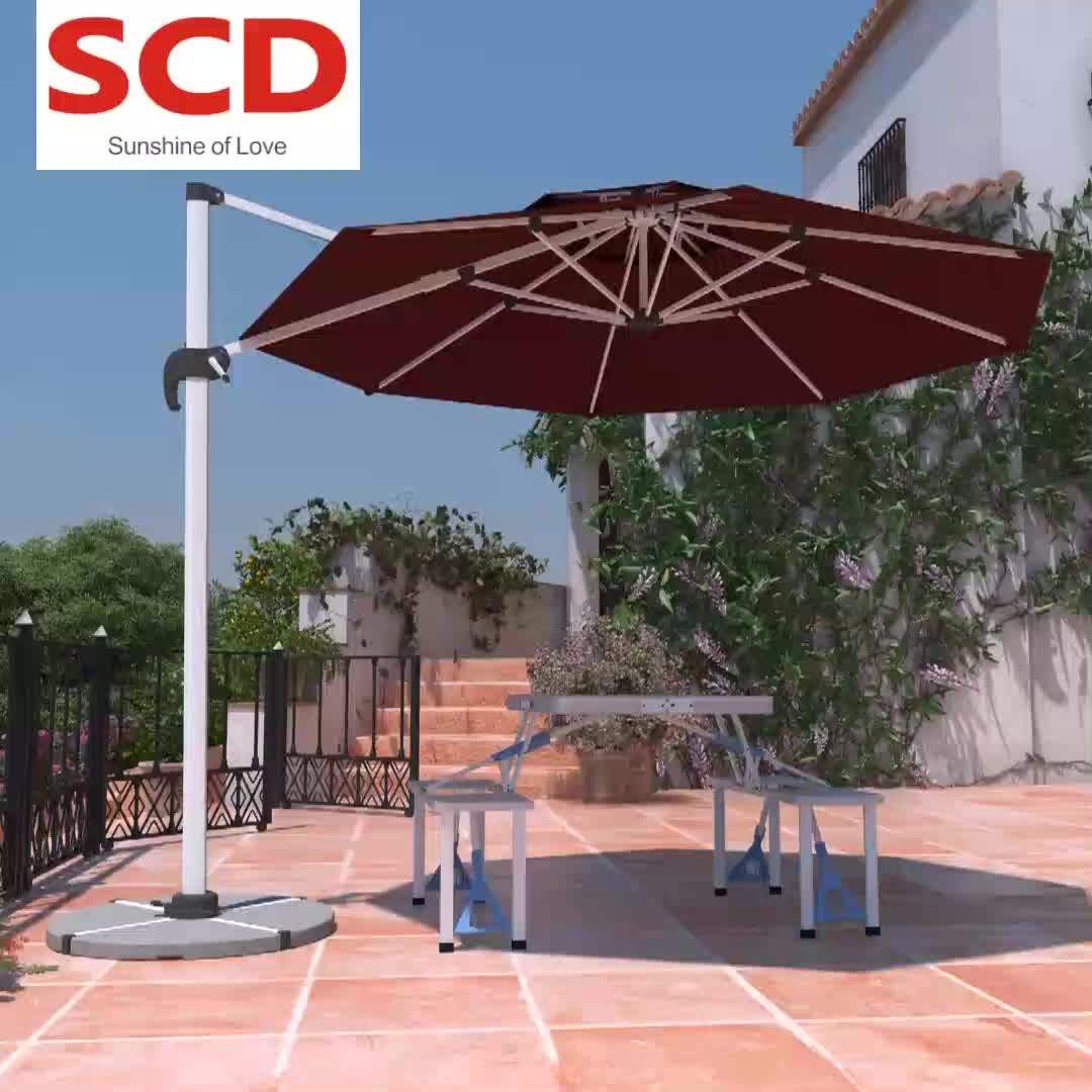 3x3m 2.5x2.5m Patio Offset Cantilever Cafe Restaurant Outdoor Umbrella ...