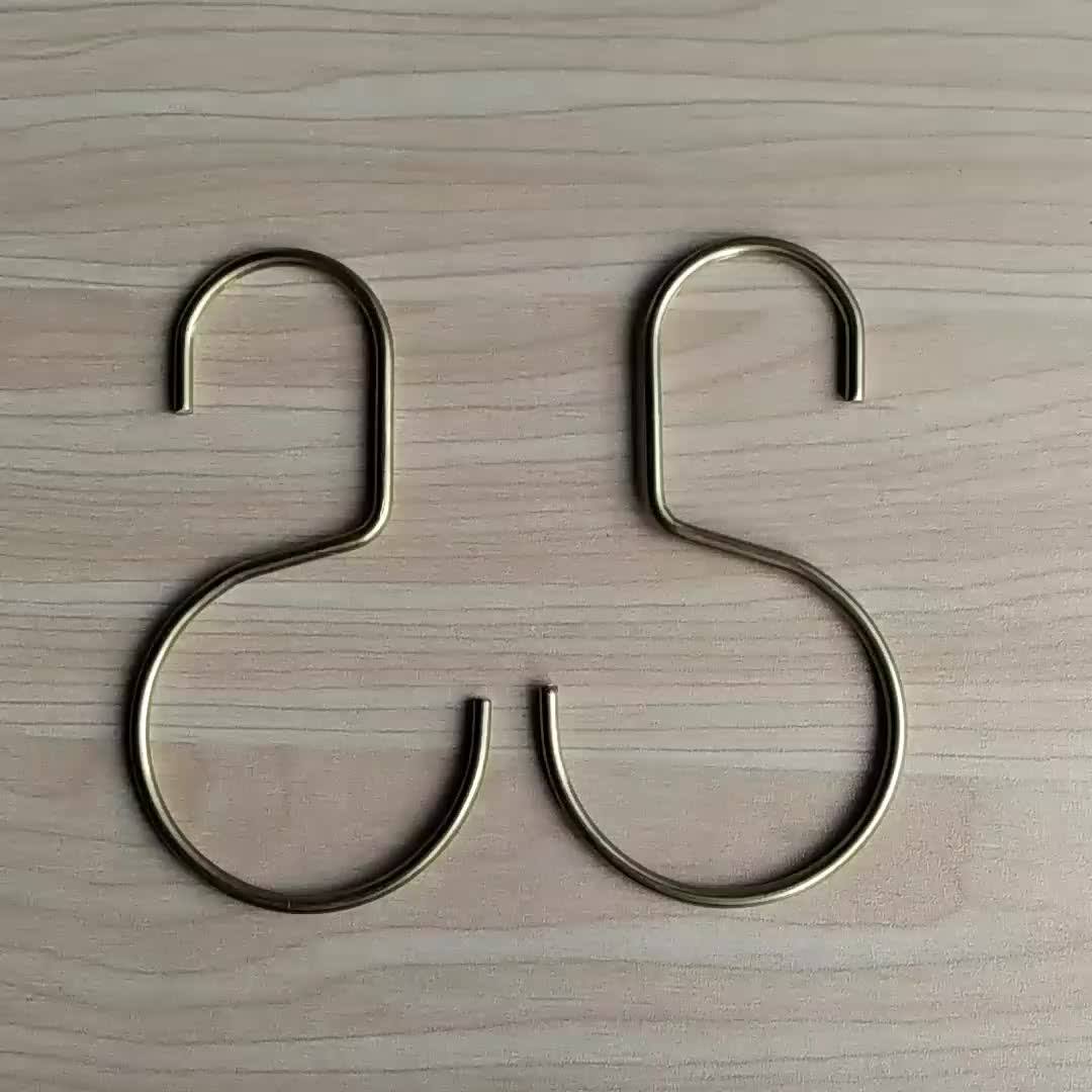 Wholesale China Custom Creative Brass S Hooks Gold Color S Shape ...