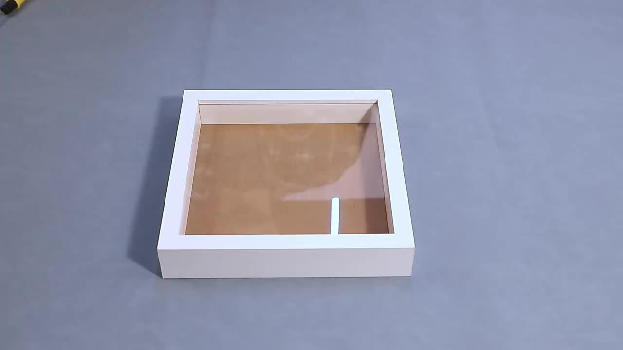 Custom Wood White Square Shadow Box Picture Frame Wholesale Shadow Box ...