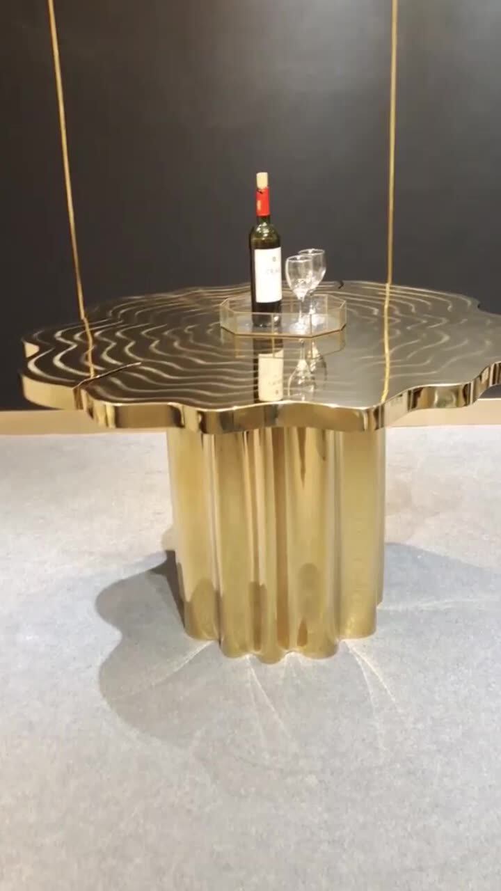 Stainless Steel Root Coffee Table Retro Metal Tree Trunk Coffee Table ...