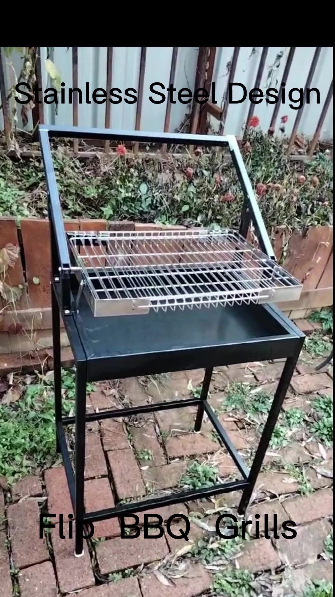 Charcoal Iron Powder Coated Bbq Basket Grilling Net Flip Bbq Grills ...