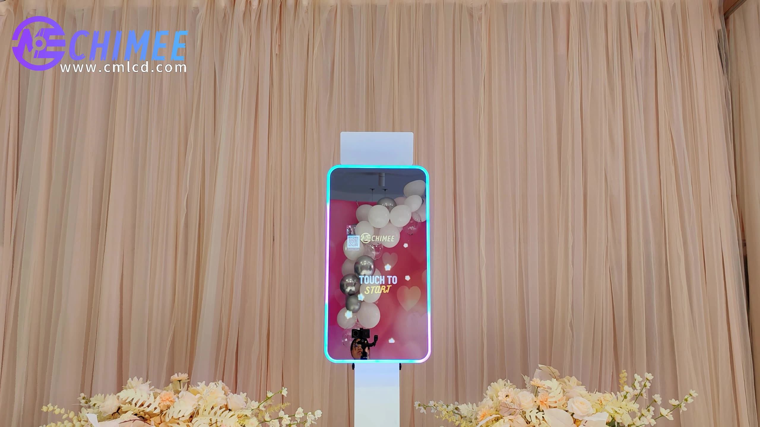 Photo Booth Machine With Printer Kiosk 21.5 Inch Lcd Touch Screen ...