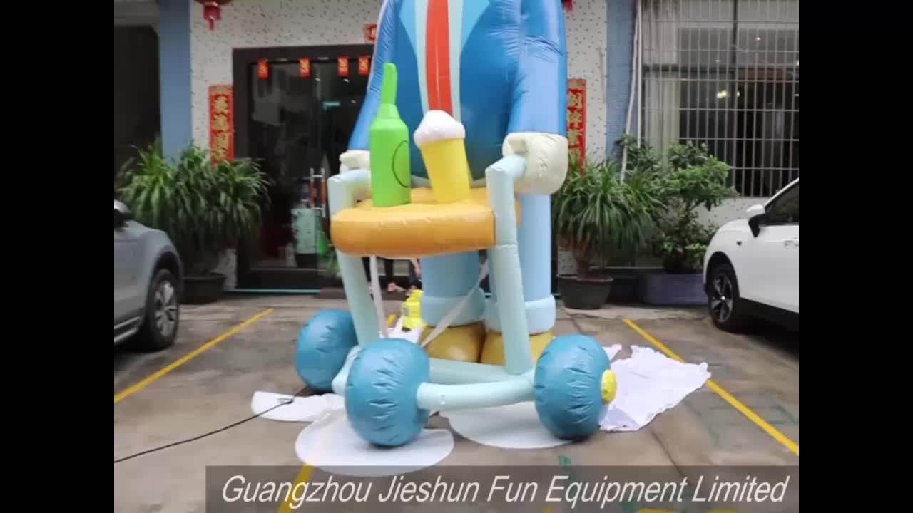 Customized Comercial Funny Inflatable Cartoon Character Grandfather And ...