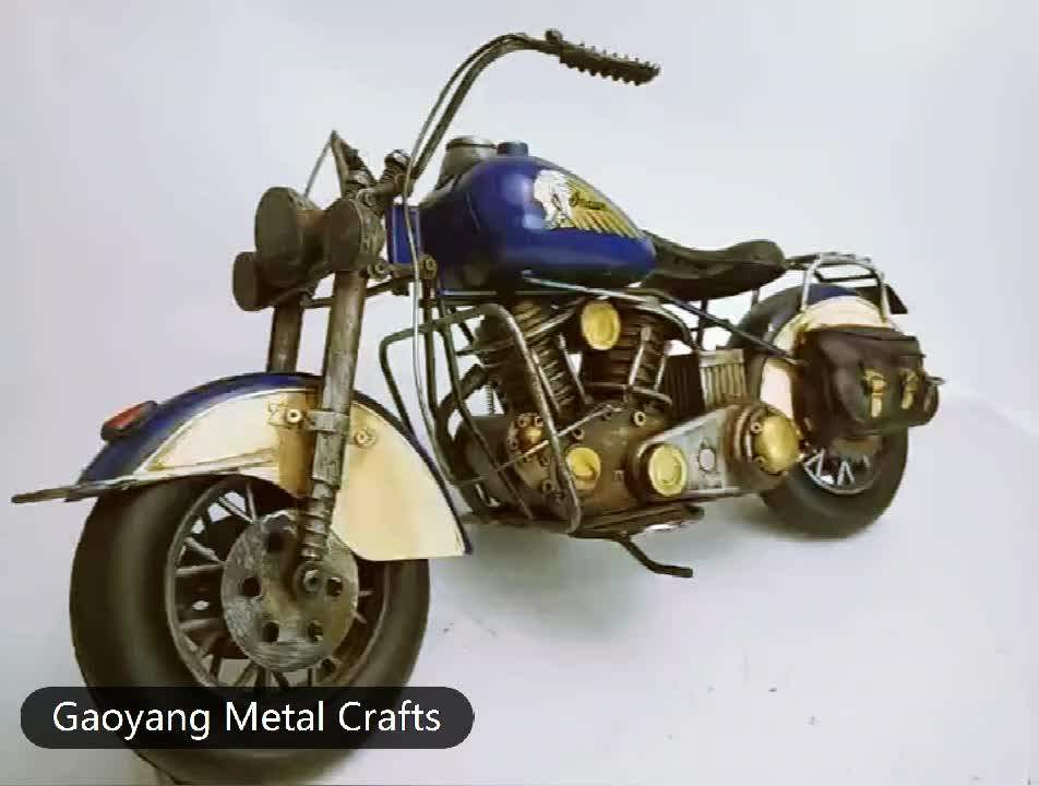 Wholesale Vintage Decor Handmade Antique Metal Craft Motorcycle Model ...
