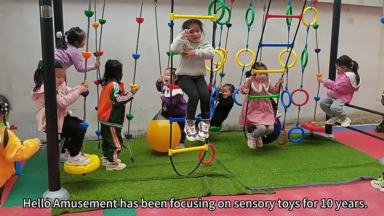 Wooden Climbing Ladders Indoor Sensory Hanging Training Swing Sensory Play Sensory Swing For ...