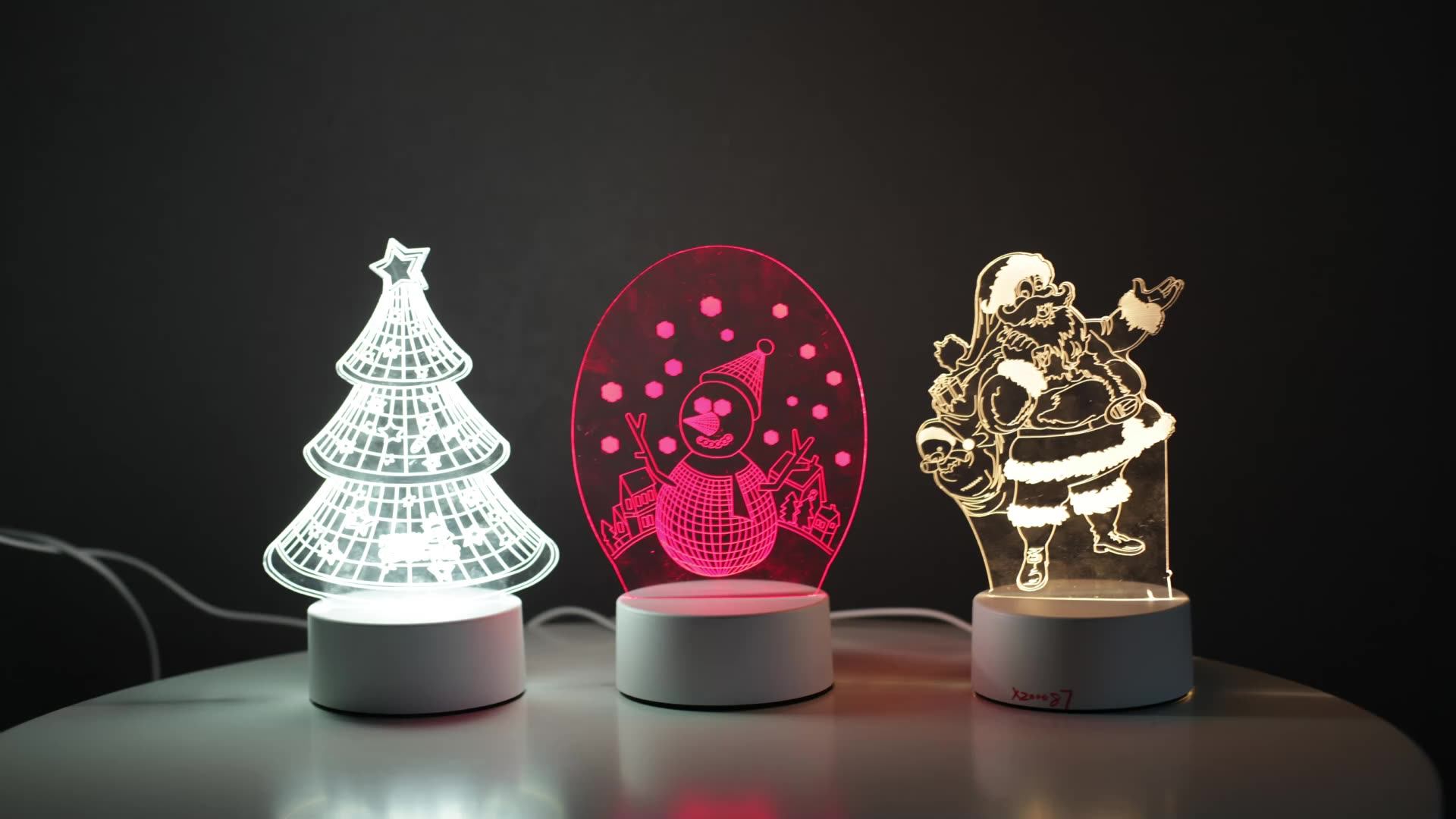3d Printing Led Night Lights Wholesale Switch Acrylic Table Lamps - Buy ...