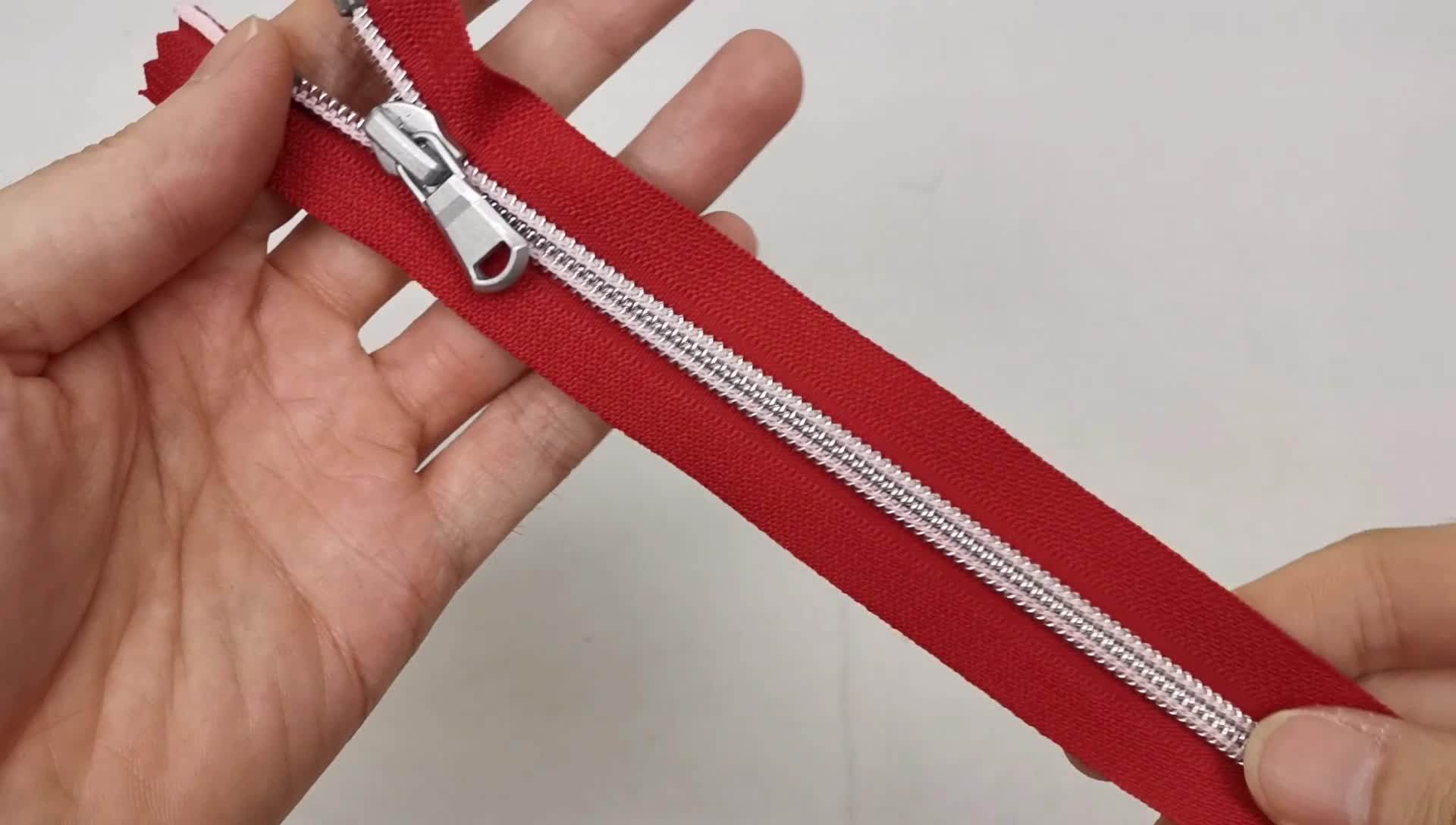 Custom 5# Colorful Teeth Line Special Nylon Zipper With Multi-color ...