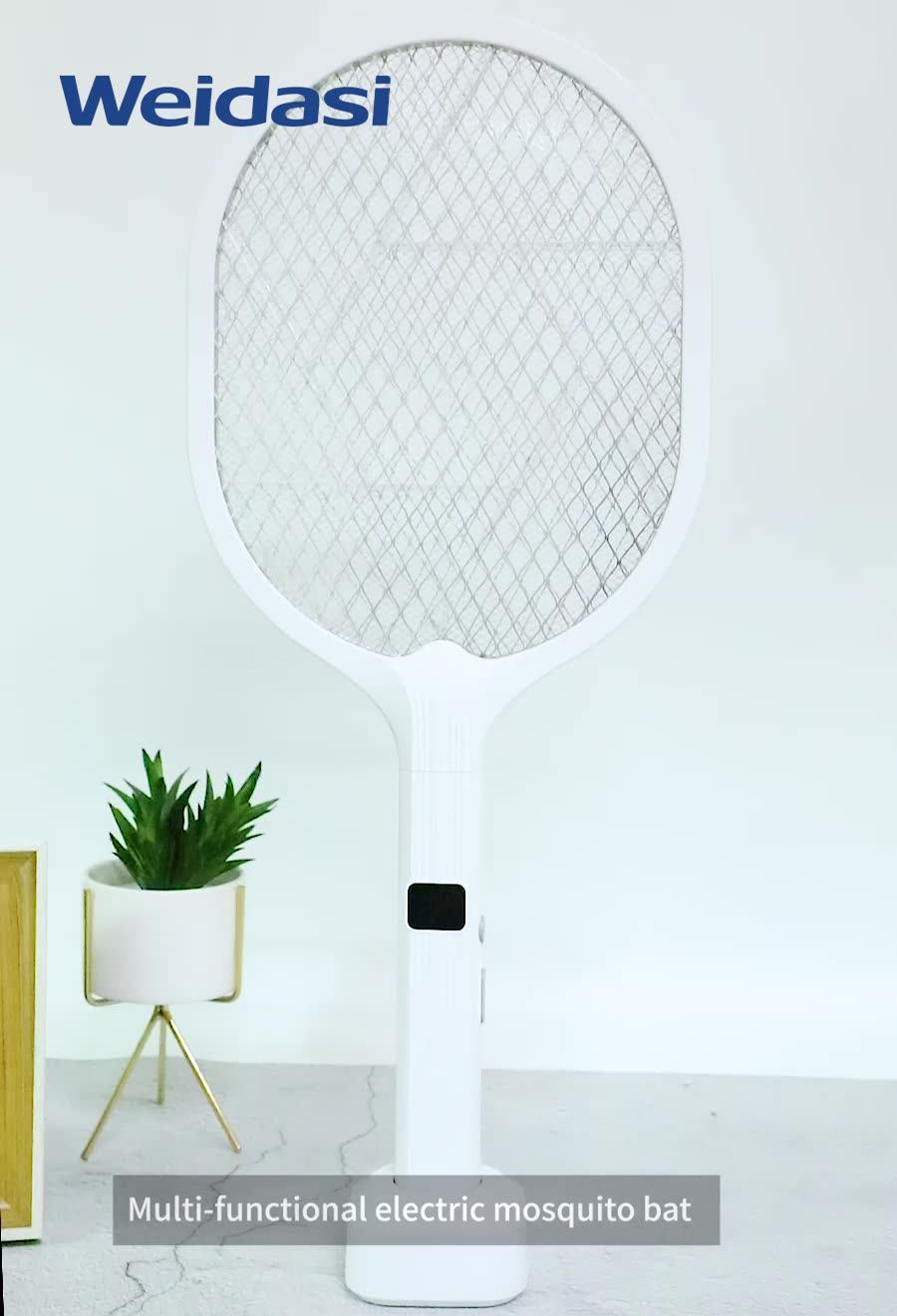 2024 New Design 3 In 1 Rechargeable Mosquito Swatter With Digital Meter ...