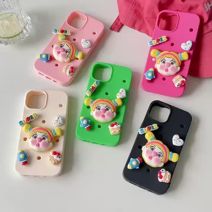 High Quality Waterproof Silicone Cell Phone Case With Holes Diy Phone ...