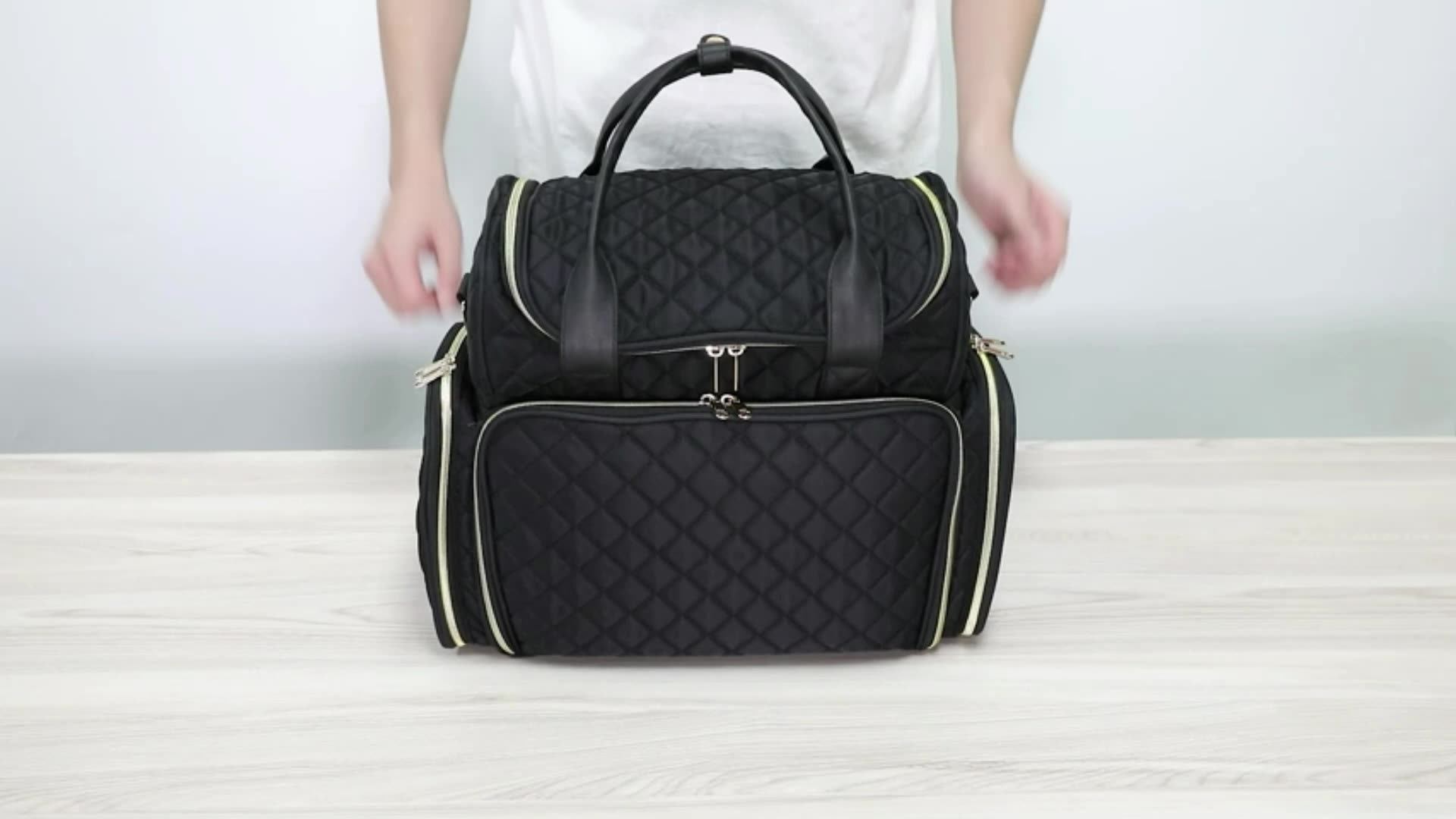 Relavel Double Layer Nail Bag Backpack Nail Organizer Polish Storage ...