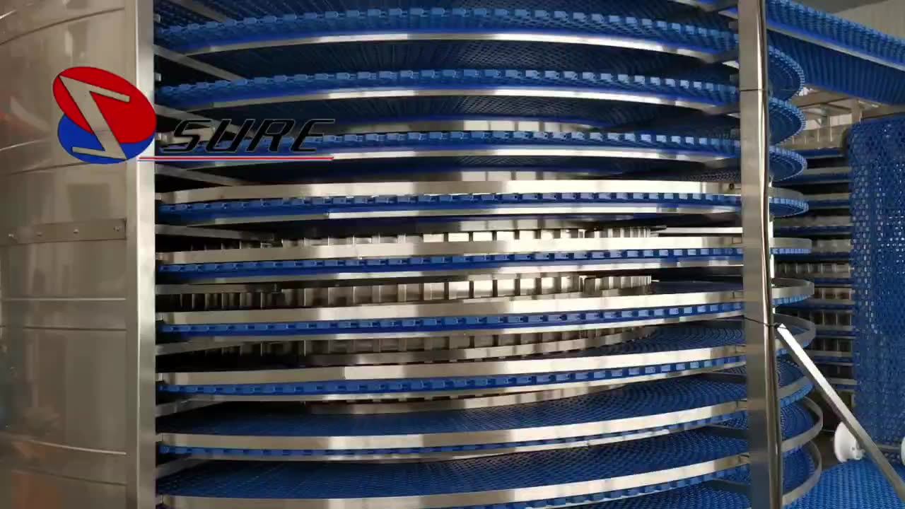 Customizable Capacity Stainless Steel Spiral Iqf Freezer Machine Quick ...