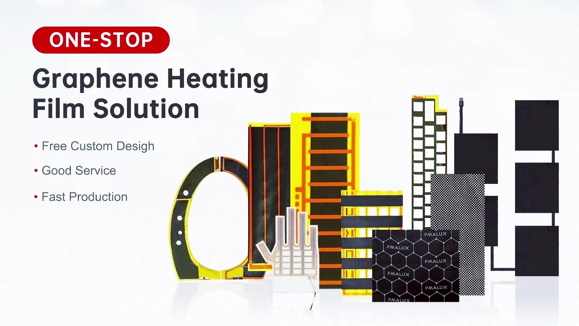 3.7v Graphene Heating Pad Black Heated Sheet Thermal Clothes Electric ...