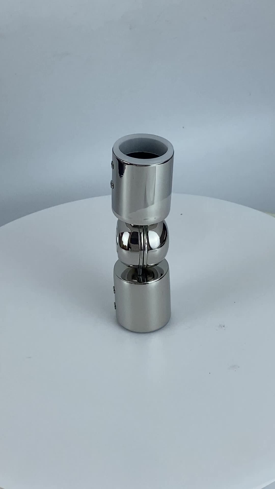 Stainless Steel Round Tube Connectors Bathroom Glass Fixings Shower ...