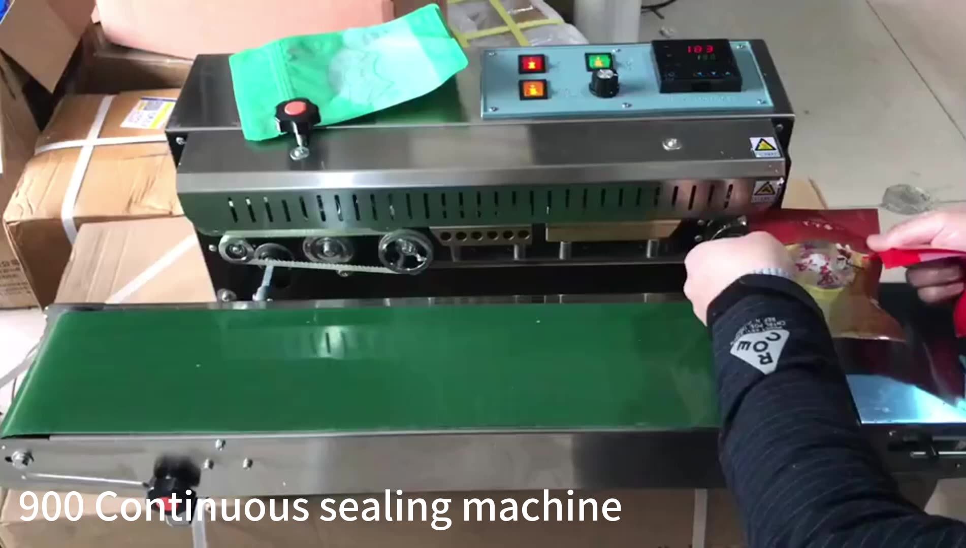 Sf-900 Automatic Vertical Plastic Film Bags Heat Sealing Machine ...