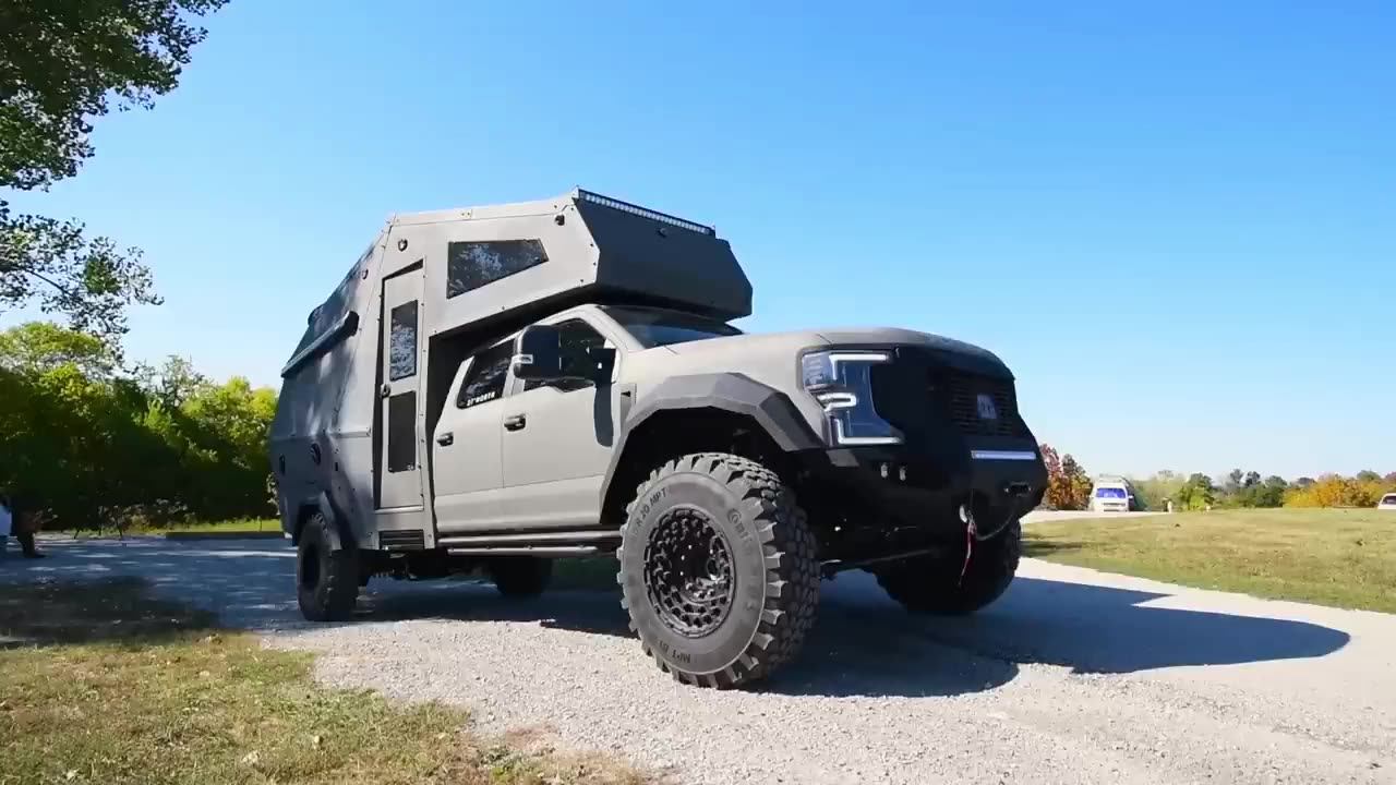 Expedition Overland Pickup 4x4 Cool Fiberglass Truck Camper With Slide ...