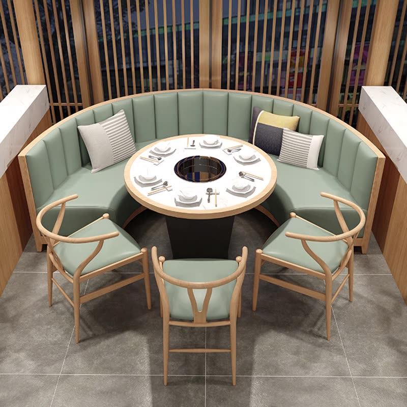 Xijiayi U Shape Wood Restaurant Booths Cafe Restaurant Seating ...