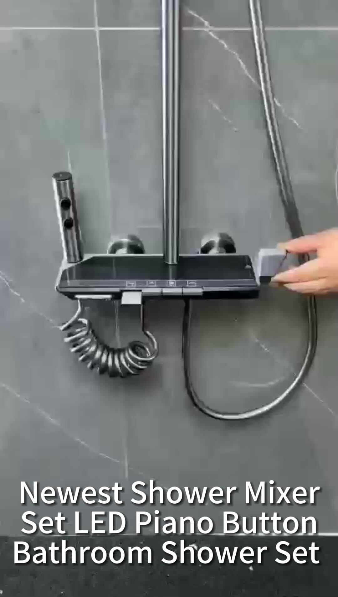 Button Control Function Shower Smart Bath And Bathroom Rain Shower ...