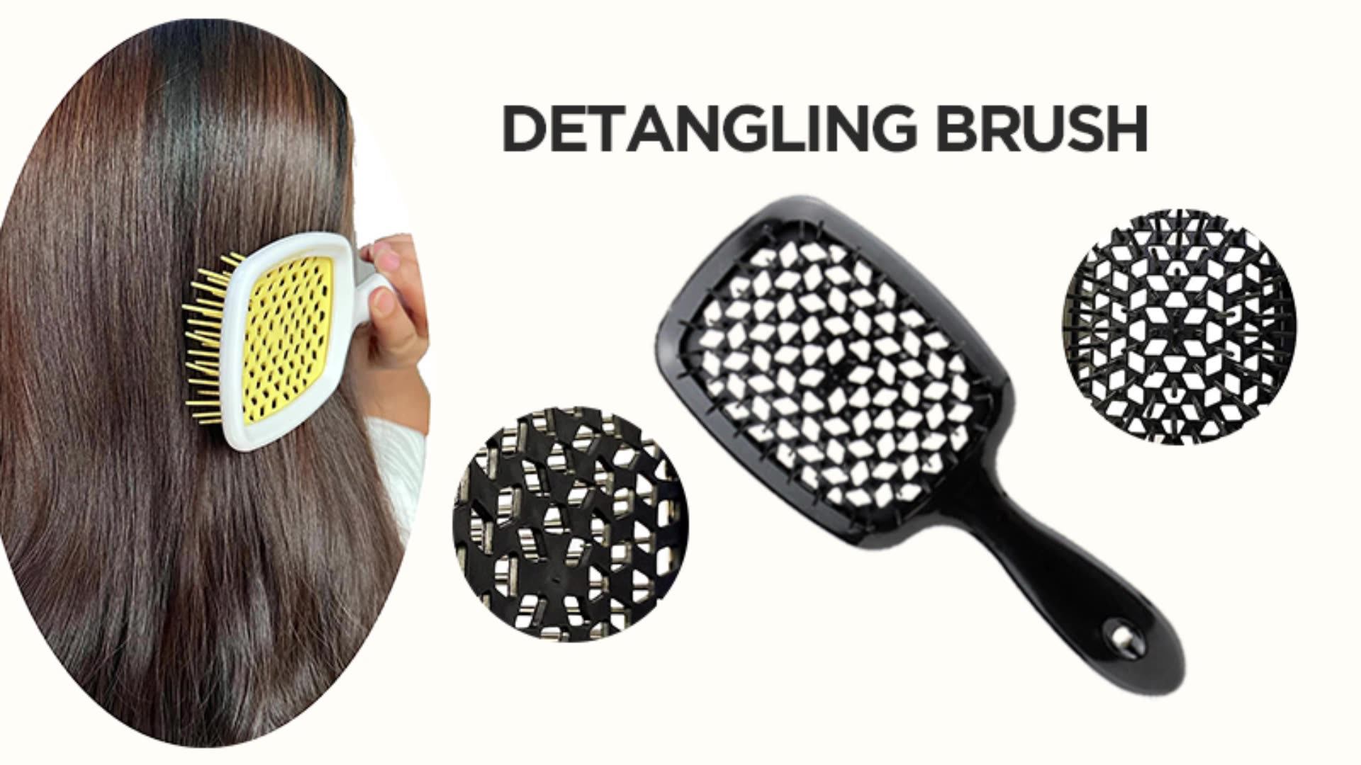 Customized Small Paddle Square Black Salon Vent Feature Plastic Handle ...