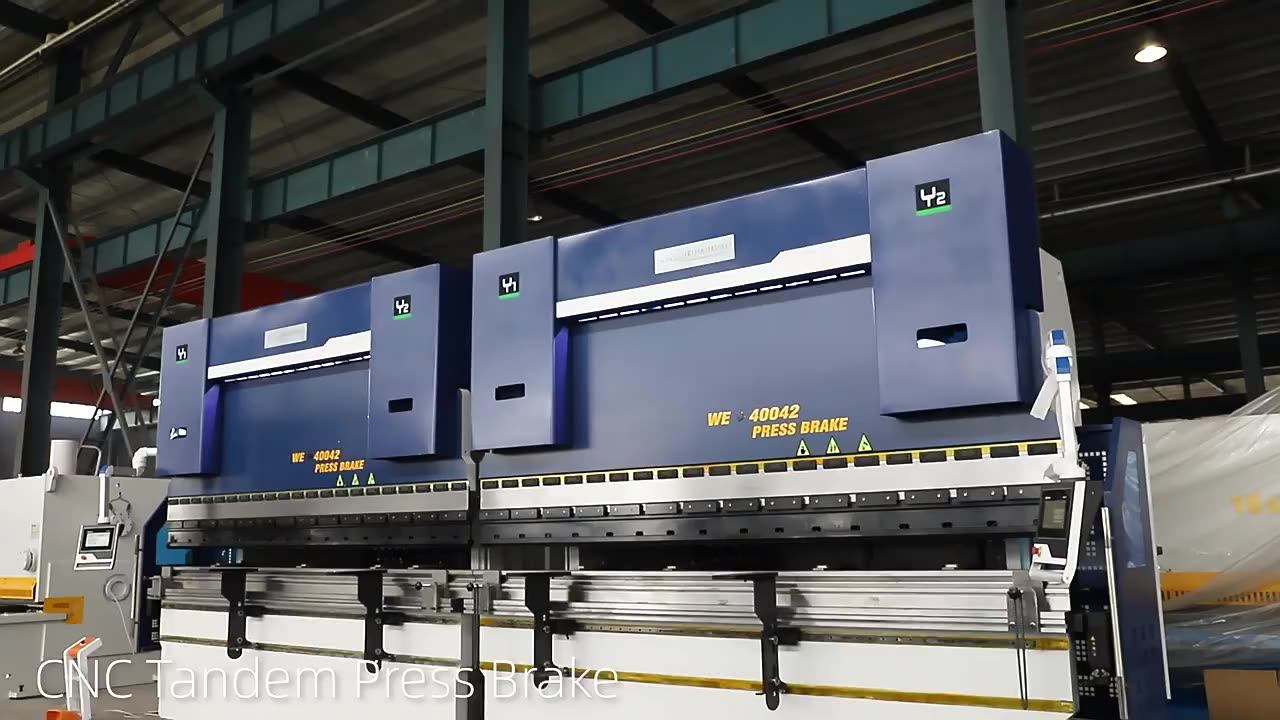 Light Pole Tandem Press Brake 400t4200 4+1 Axis Hydraulic Cnc Press ...