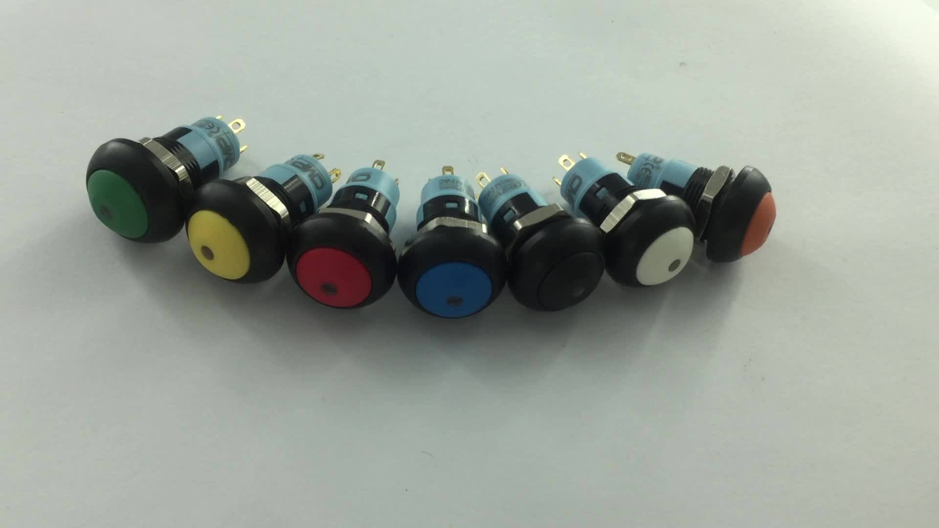 12mm Cmp Waterproof 1no Ip67 Latching Plastic Illuminated Push Button ...