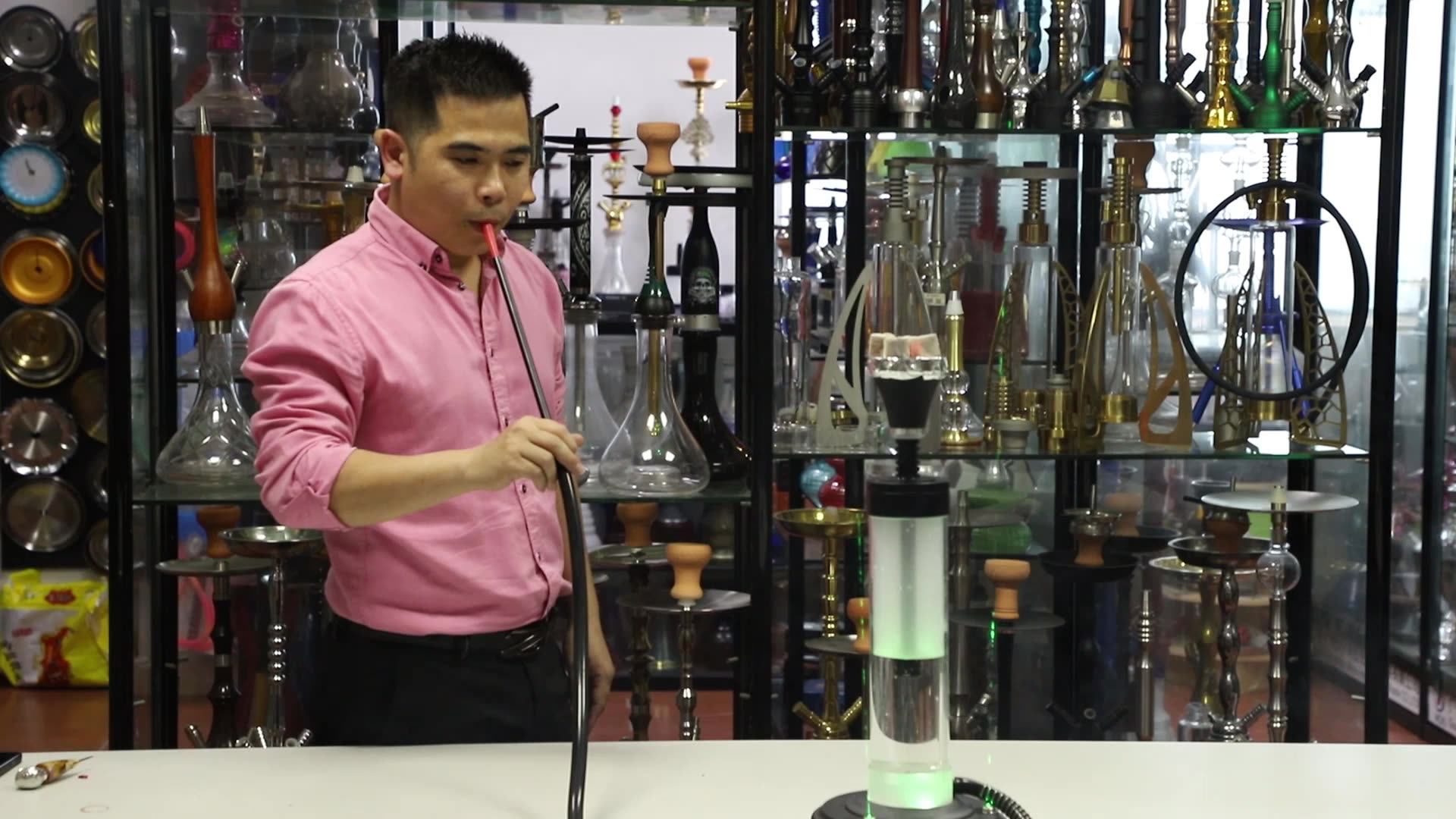 New Fashion Laser Narghilè Acrilico Pot Hubbly Bubbly Smoke Shesha ...