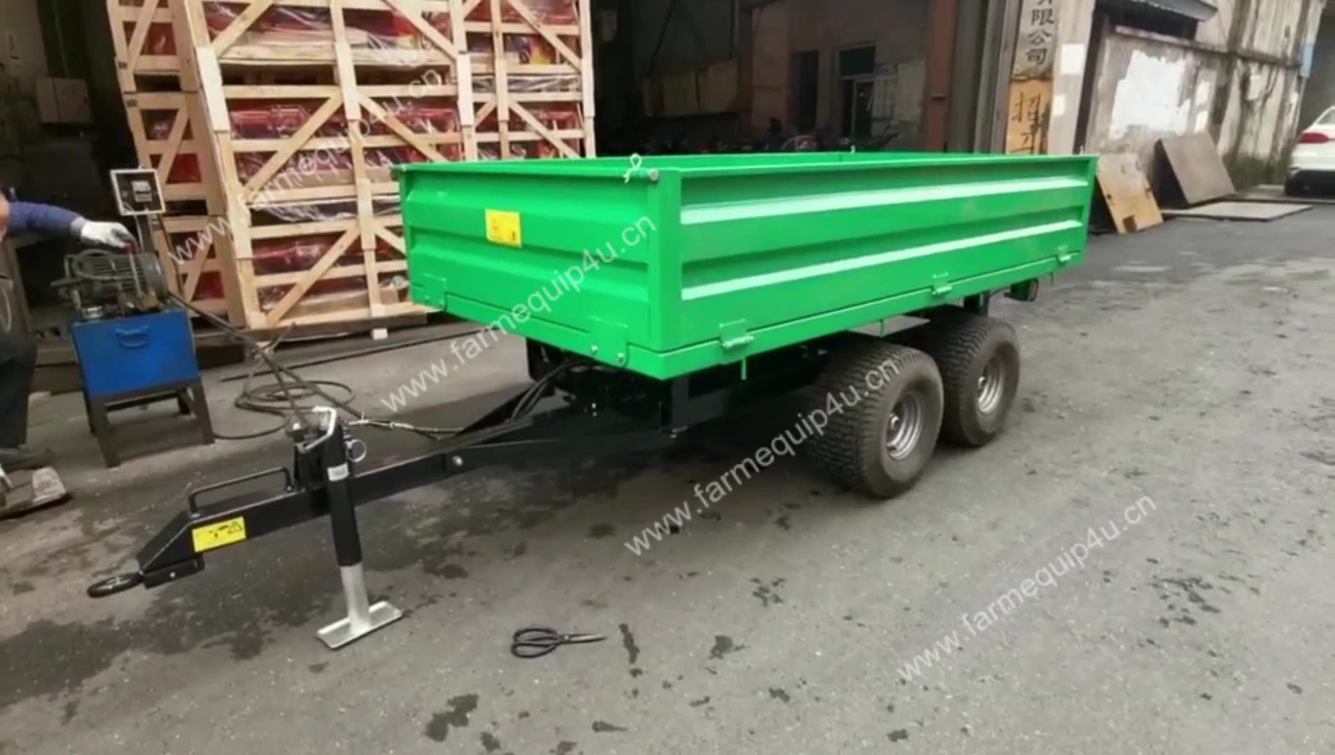 Remolque 4-wheel Farm Trailer ; Agriculture Transport Box Trailer ...