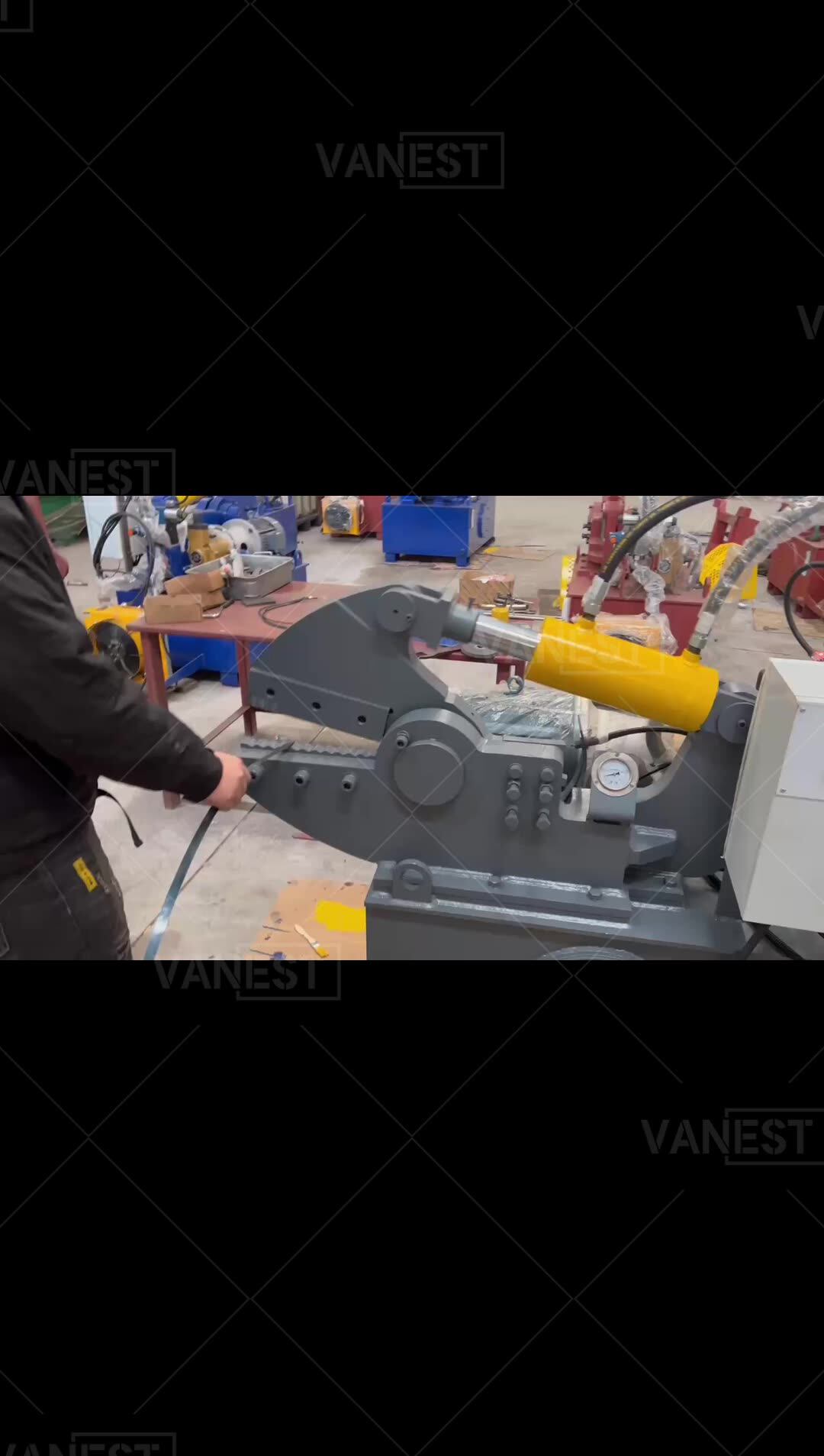 Vanest High Speed Hydraulic Press Rebar Cutting Shears Shearing Machine ...