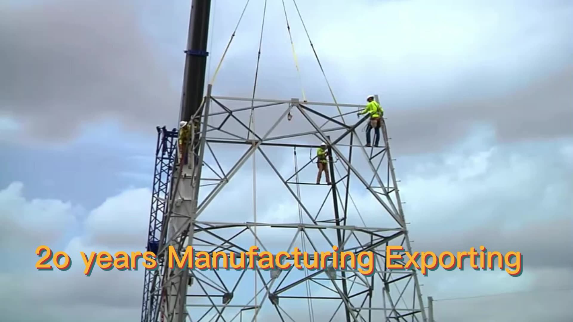 25m 30m 50m Galvanized Electricity Pylon Line Pole For Erecting ...