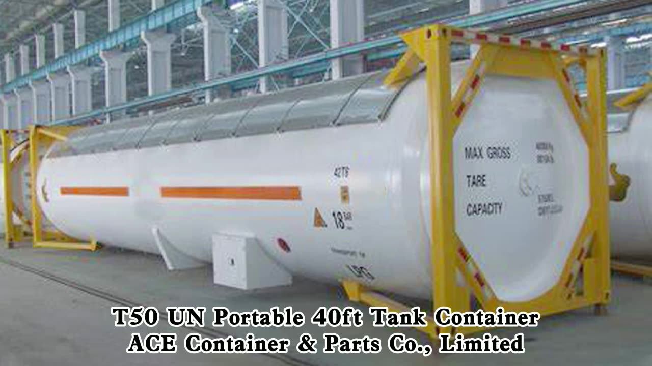 Un T50 Compressed Liquefied Gas Lpg Propane Chlorine 40ft 40 Feet Lpg ...