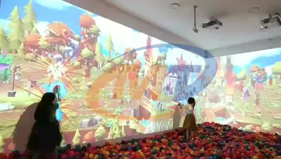 Indoor 3d Projector Interactive Game Ball Hitting Interactive Wall Game ...