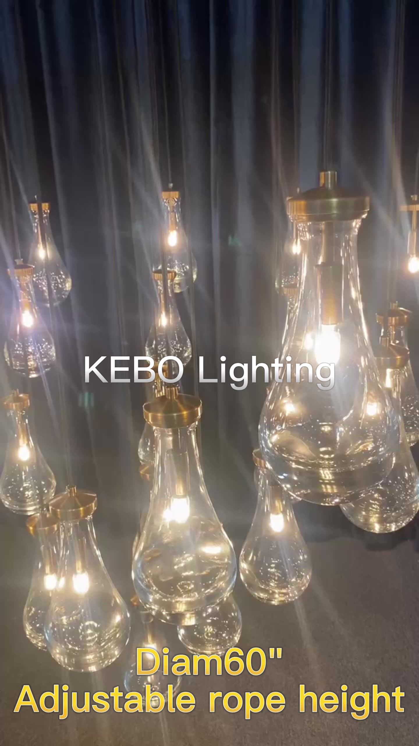 Stair Crystal Raindrops Chandelier Lighting Round Large Pendant Light ...