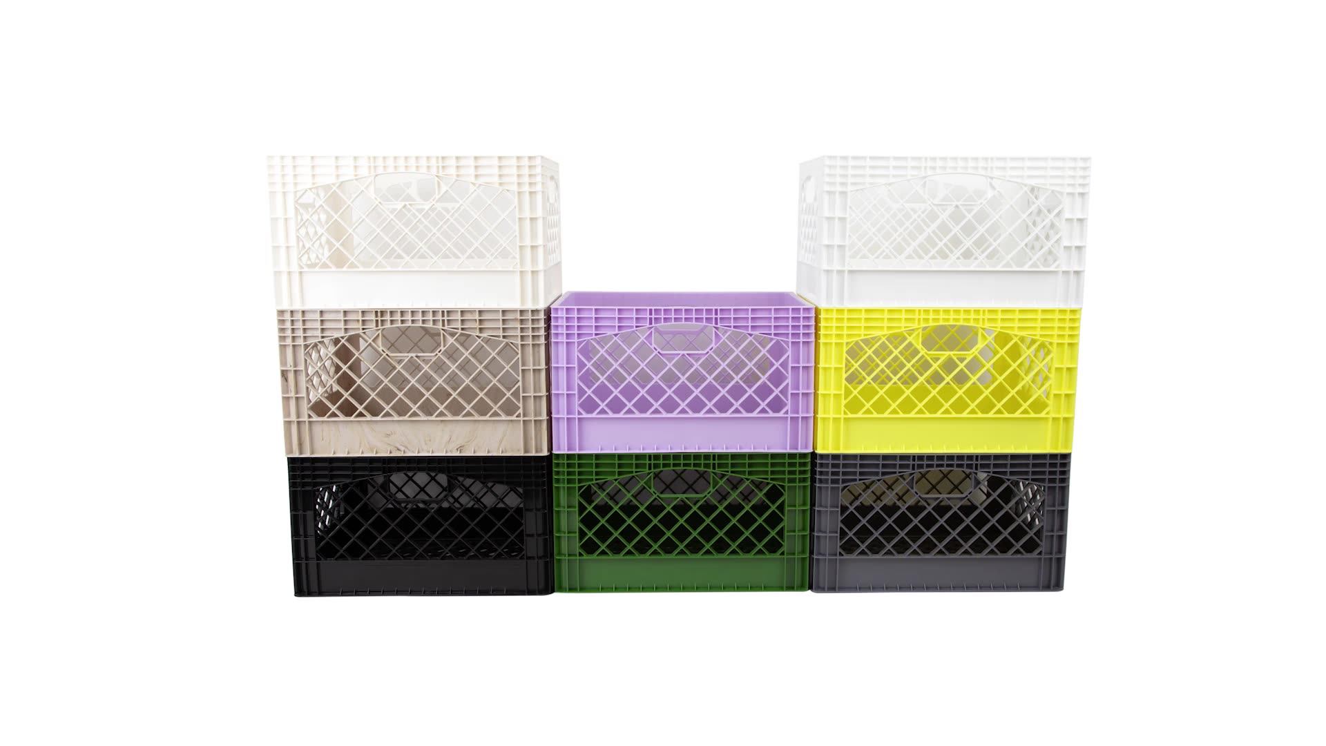 Plastic Multi Purpose Stacking Storage Organizer Unfolding Green 24 ...