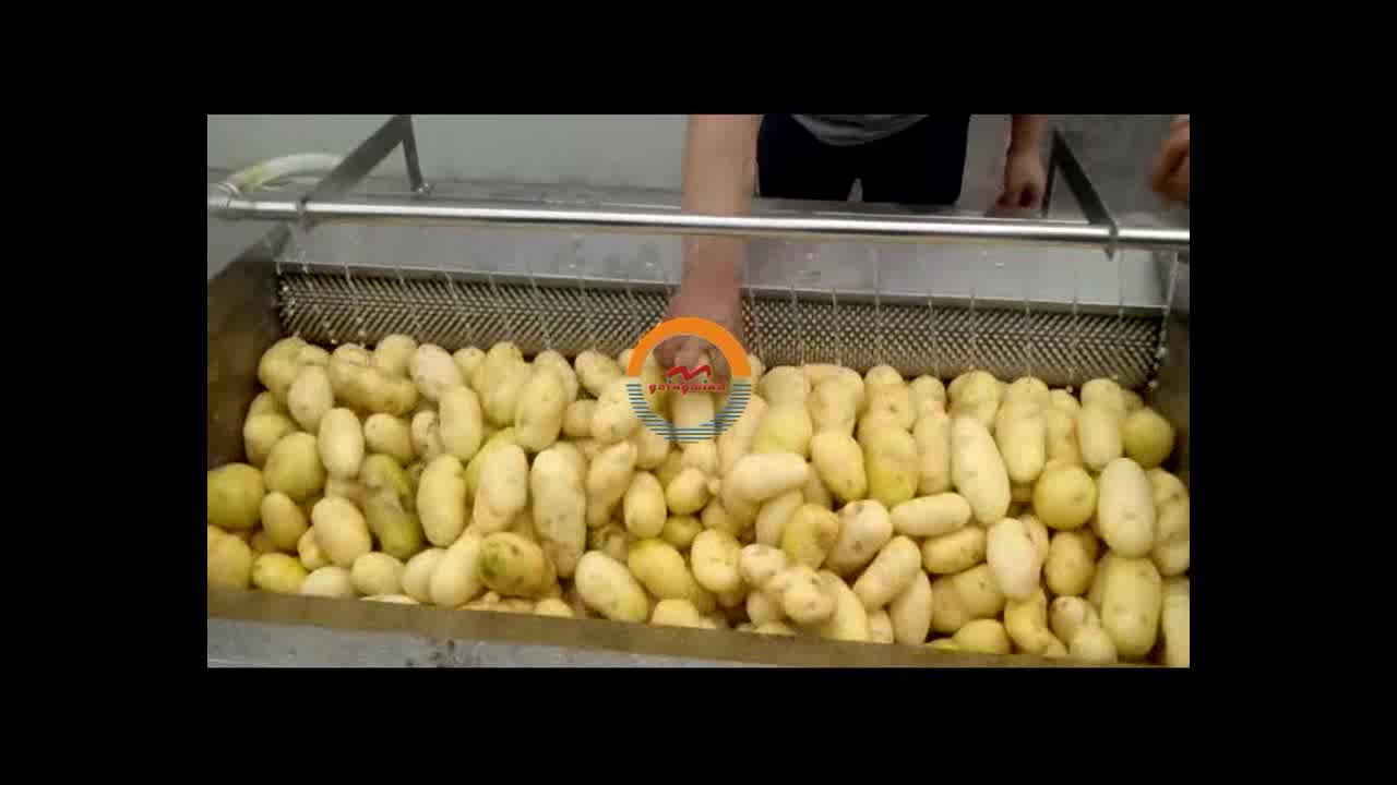 Automatic Potato Brush Peeler And Cleaner Machine Auto Commercial Large ...