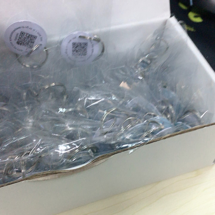 Metal Ring Hang Resin Coated Crystal Rfid Nfc Epoxy Keyfob Sticker ...