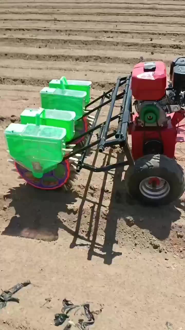 6hp Gasoline 2 Row Maize Seeder Fertilizer Machine Peanut Bean Corn ...