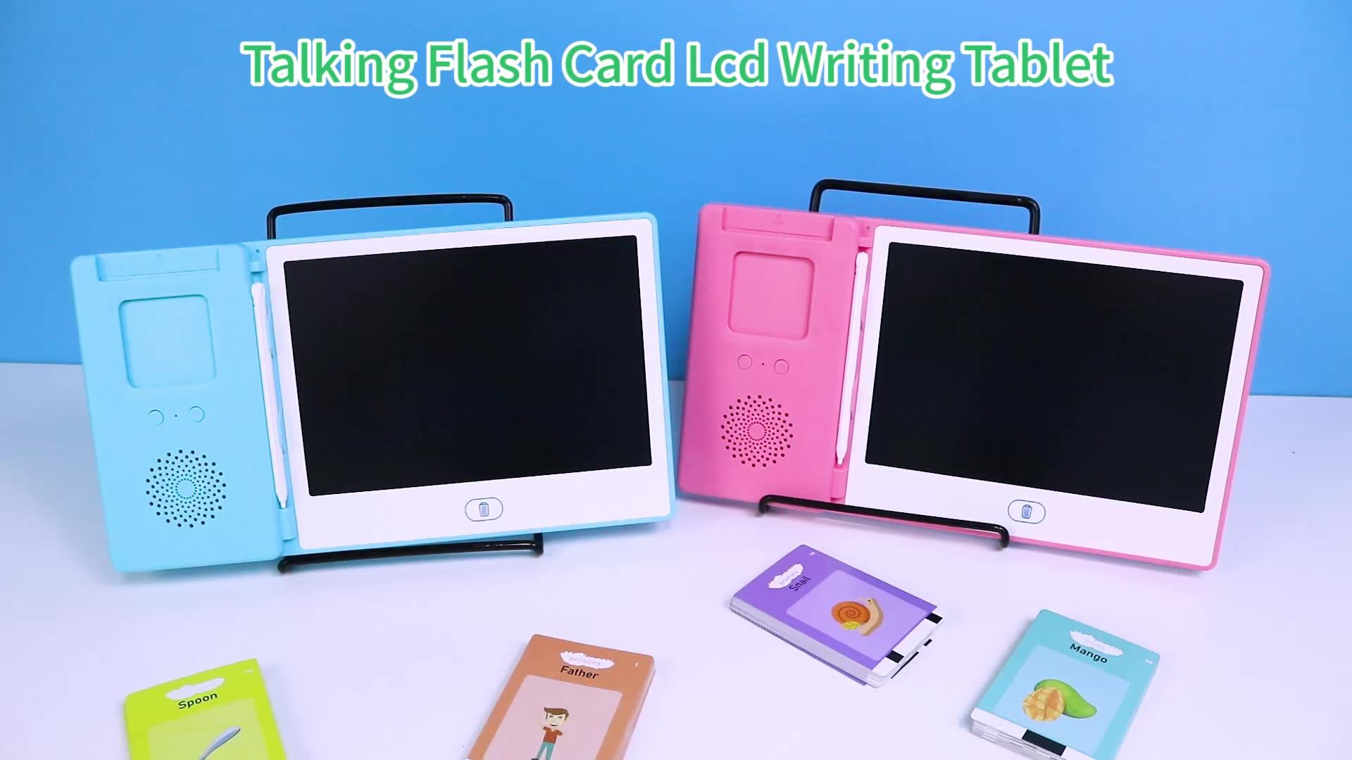 Preschool Speaker Flash Cards English Audio Lcd Writing Tablet With 112 ...