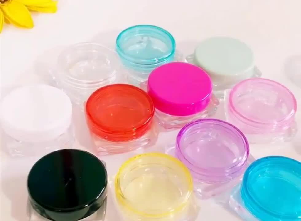 99 Pieces 3g Makeup Containers Empty Clear Plastic Sample Containers ...